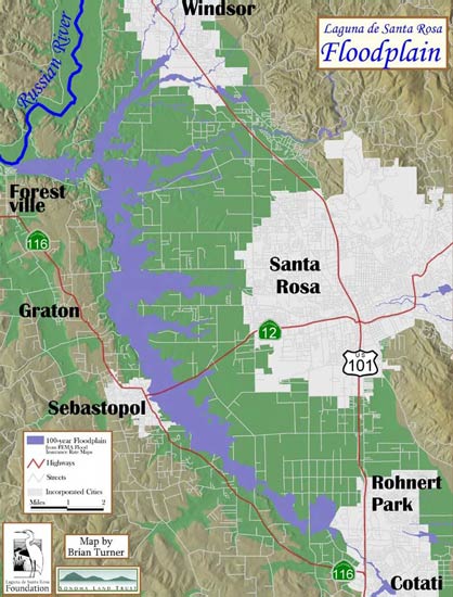Maps Of The Laguna De Santa Rosa Watershed Maps Of The Laguna De Santa Rosa Watershed